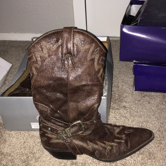 Wild Diva | Shoes | Wild Diva Brown Cowboy Boots | Poshmark